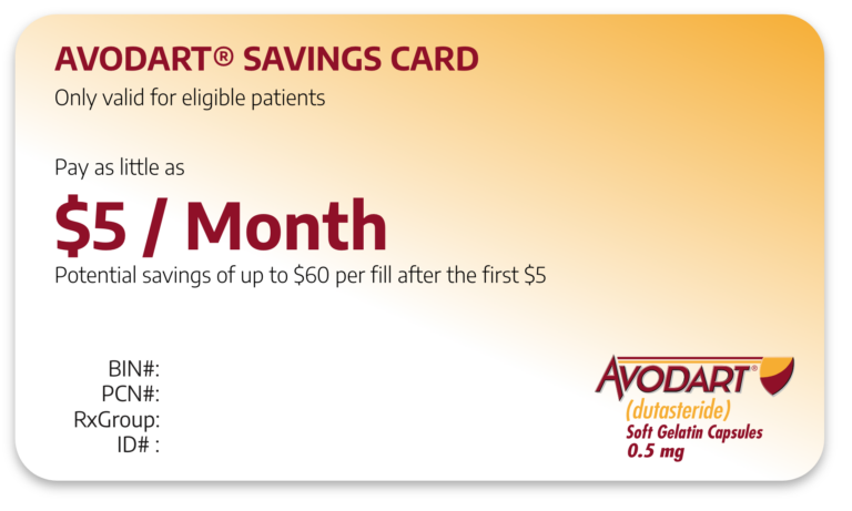 AVODART® Copay Savings Program - AVODART® dutasteride
